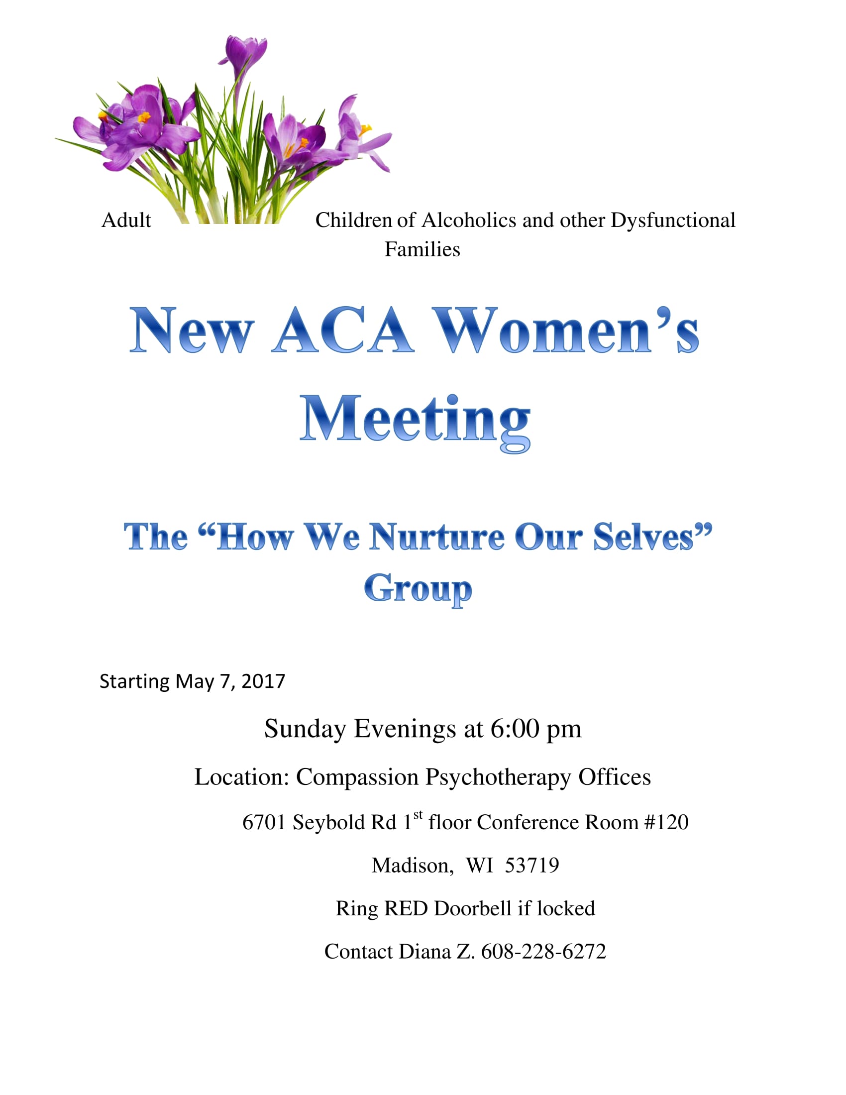 ACA Sunday Poster (1)-1 | Adult Children of Alcoholics